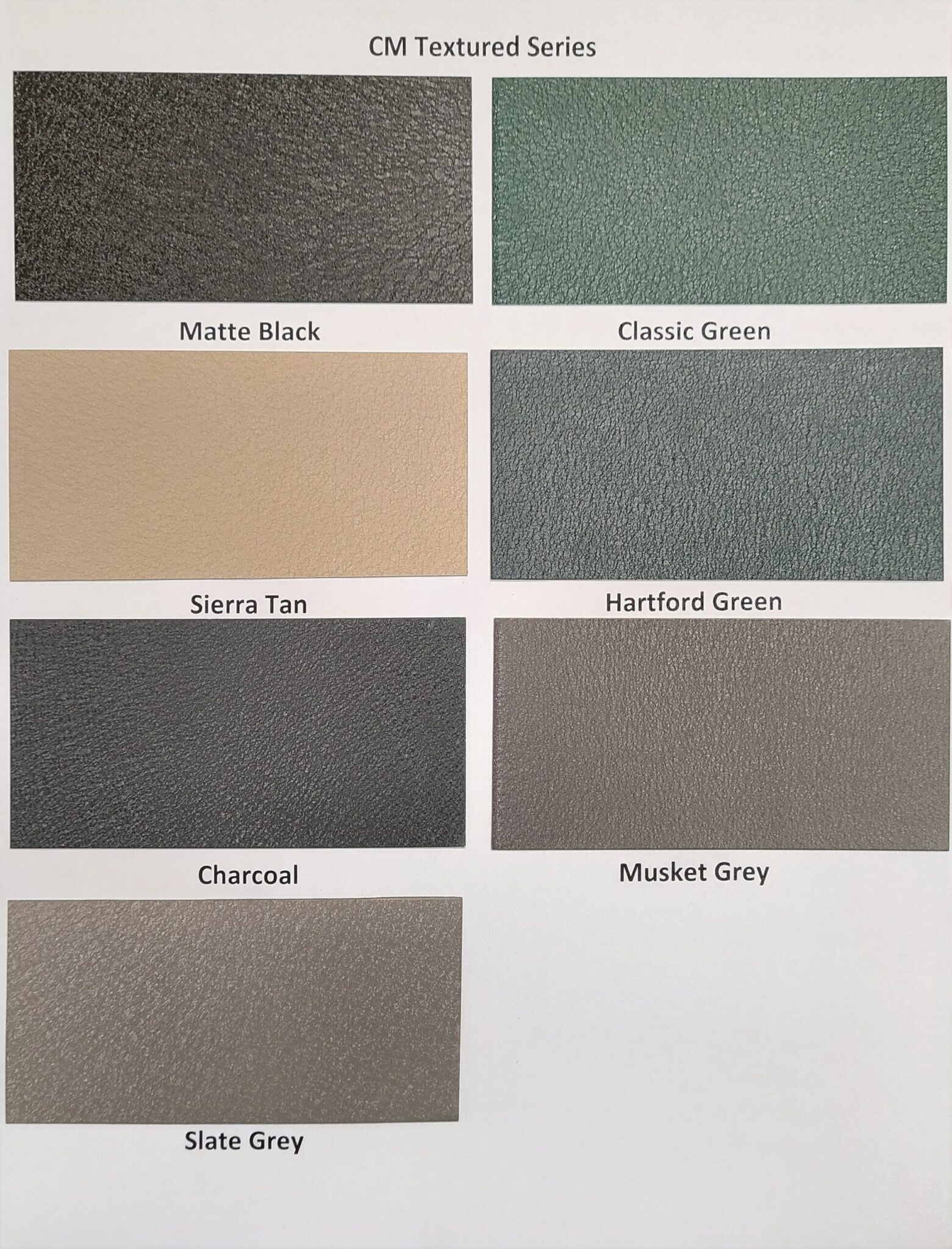 Textured Colours | Metal Colour Catalog Winnipeg, MB | IroSteel